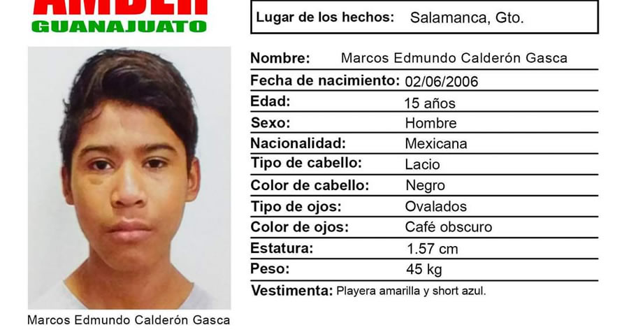 Marcos Edmundo Calderón Gasca está desaparecido