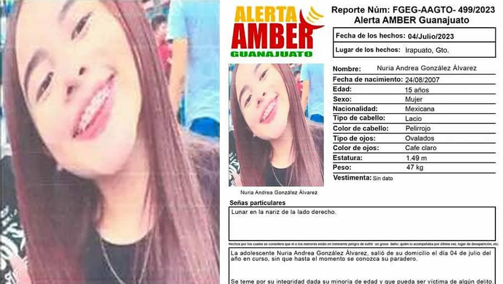 Piden apoyo para localizar a Nuria Andrea, menor de edad desaparecida en Irapuato - Periódico Notus