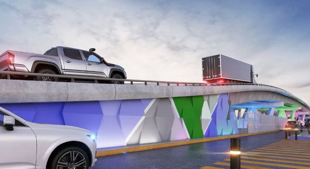 Presentan proyecto de puente superior vehicular por la Bimbo
